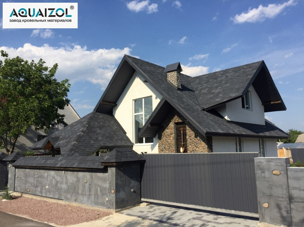 Бітумна черепиця Акваізол. Мягкая кровля. Бітум. Катепал. 315 грн ...